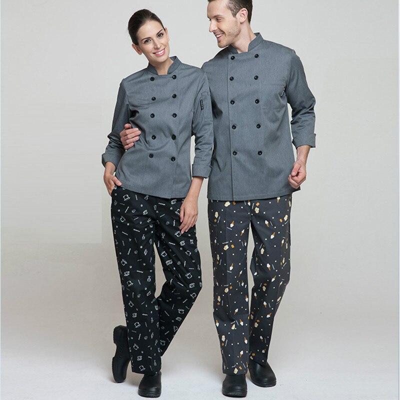 Chef Cook Uniform Men Women Elastic Waist Pants Fo... – Vicedeal