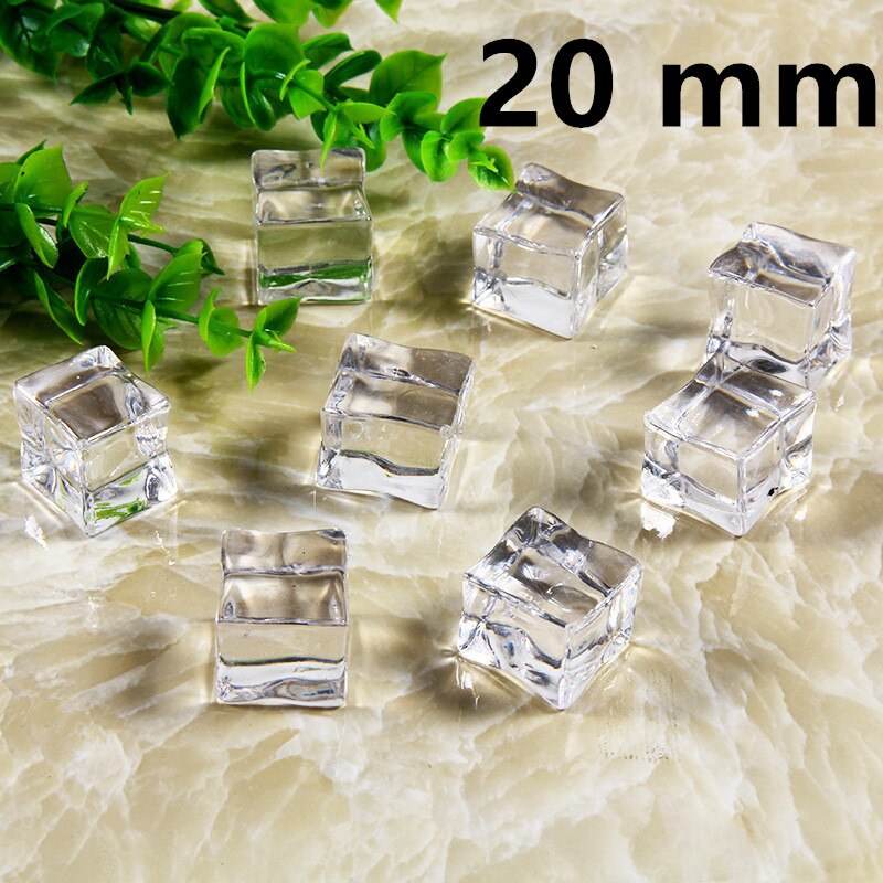 25/10/PCS Acrylic Simulation Big Ice Cubes Broken ... – Grandado