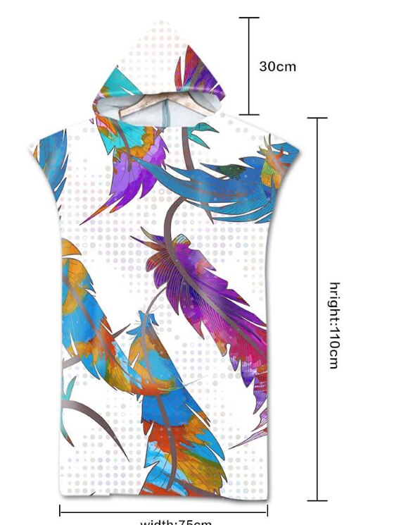 3D sided Printed Animal wolf Robe Bath Towel Outdo... – Grandado