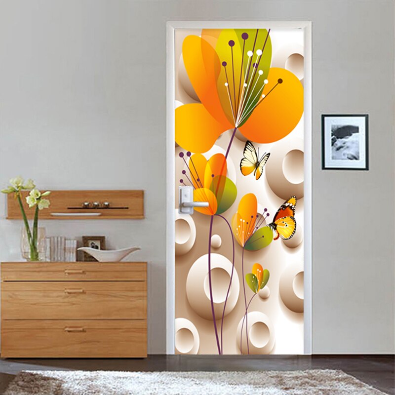 3D Stereo Bloem Vlinder Muur Deur Sticker Modern A... – Vicedeal