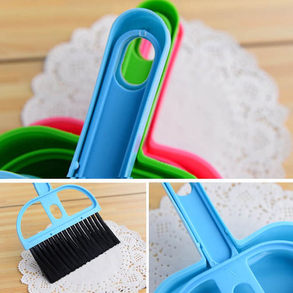 Mini Plastic Hand Kitchen Dustpan and Brush Desk C... – Grandado