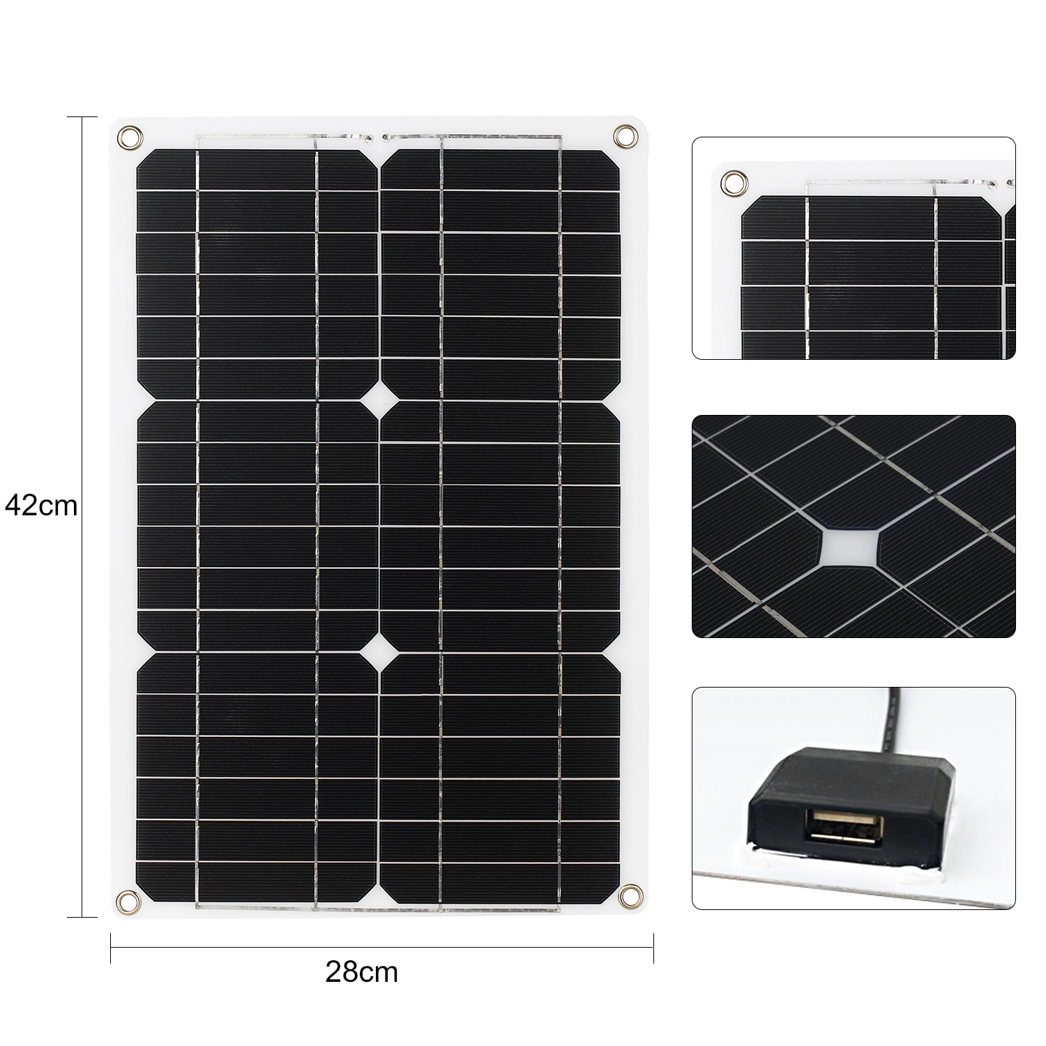 18W 12V Solar Panel Kit Single/Dual USB Port Off G... – Grandado