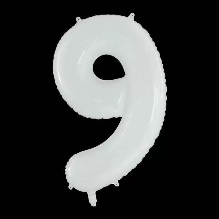 90CM Large White Number Balloons 0 1 2 3 4 5 6 7 8... – Grandado