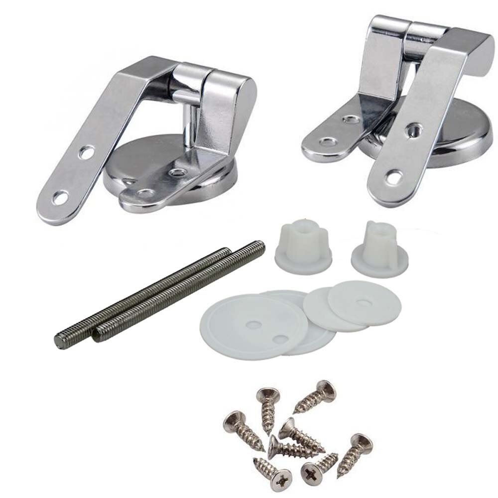1 Pair of Toilet Chrome Hinges With Fixings Toilet... – Vicedeal