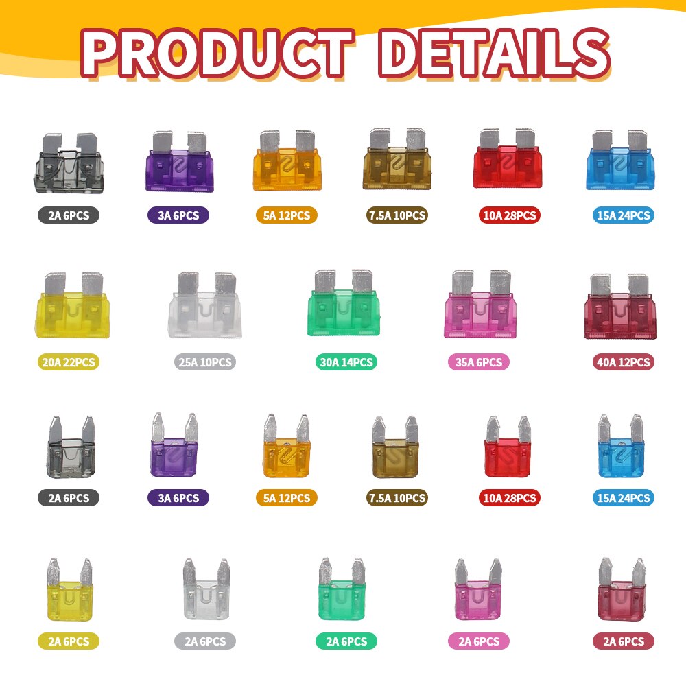 300pcs 5/7/10/15/20/25/30A Fuse Car Blade Fuse Ass... – Vicedeal