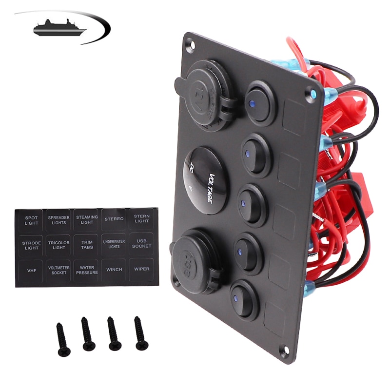 5 Gang Waterdichte Marine Boot Switch Panel 12V Du... – Vicedeal