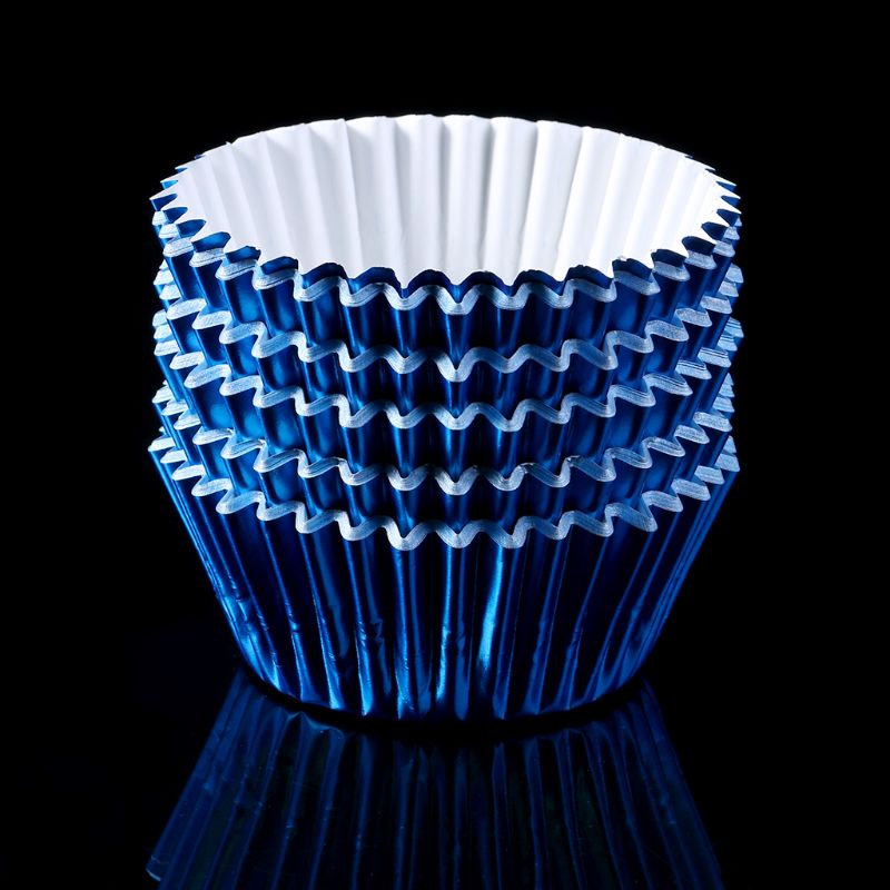 100 st papper cupcake cup aluminiumfolie muffins b... – Grandado