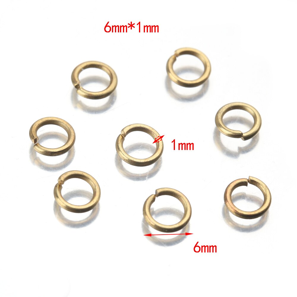 200 Stks/partij Ruwe Messing Jump Rings Split Ring... – Vicedeal