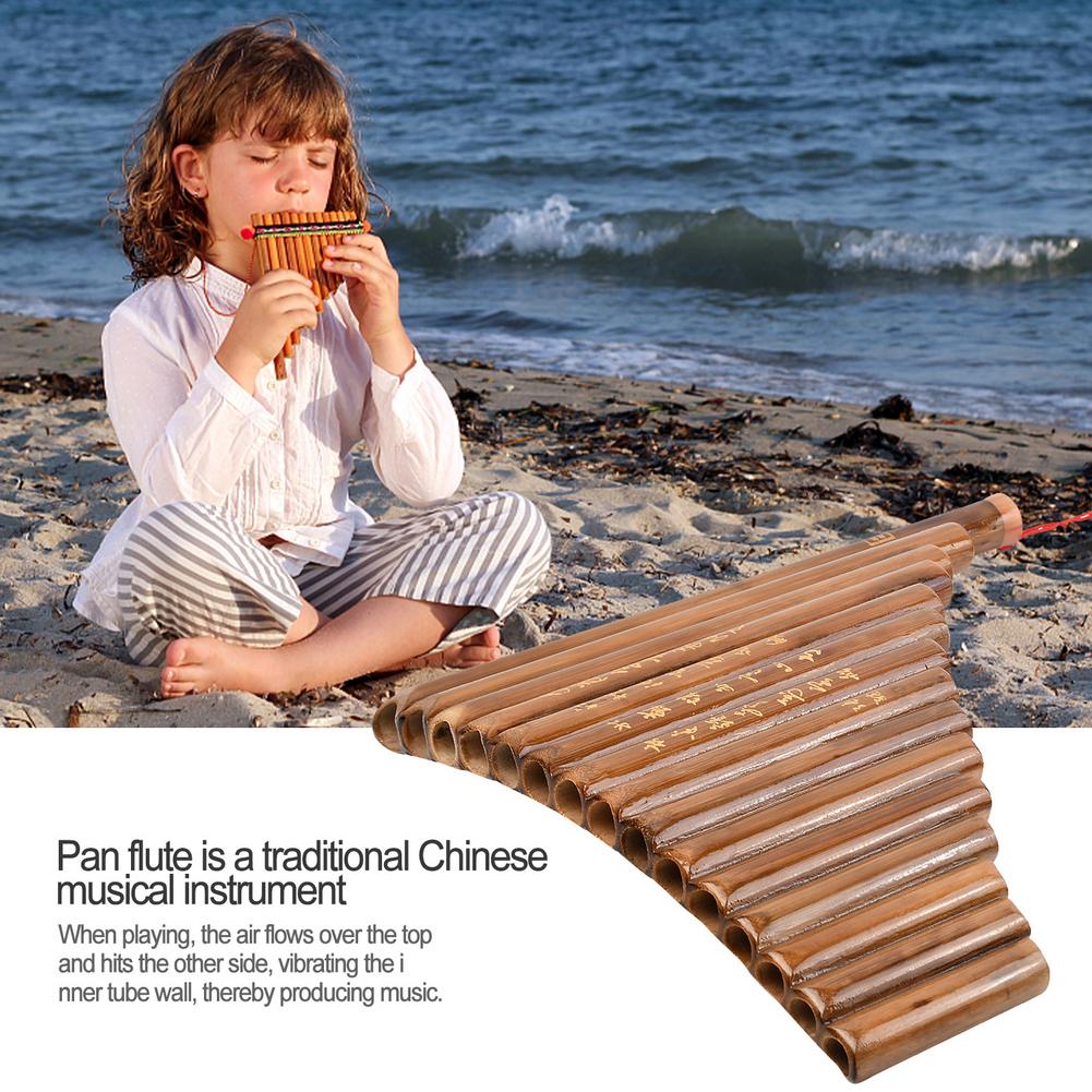 Pan Flute 15 Pipes Natural Bamboo Wind Instrument ... – Grandado