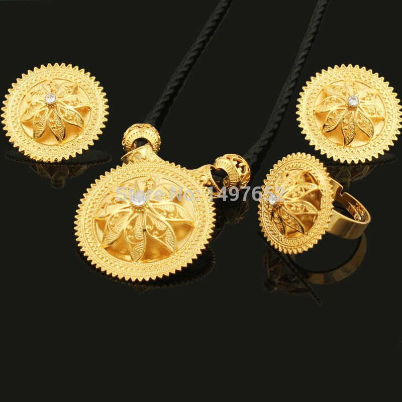 Newest Ethiopian jewelry sets Gold Color Habesha J... – Grandado