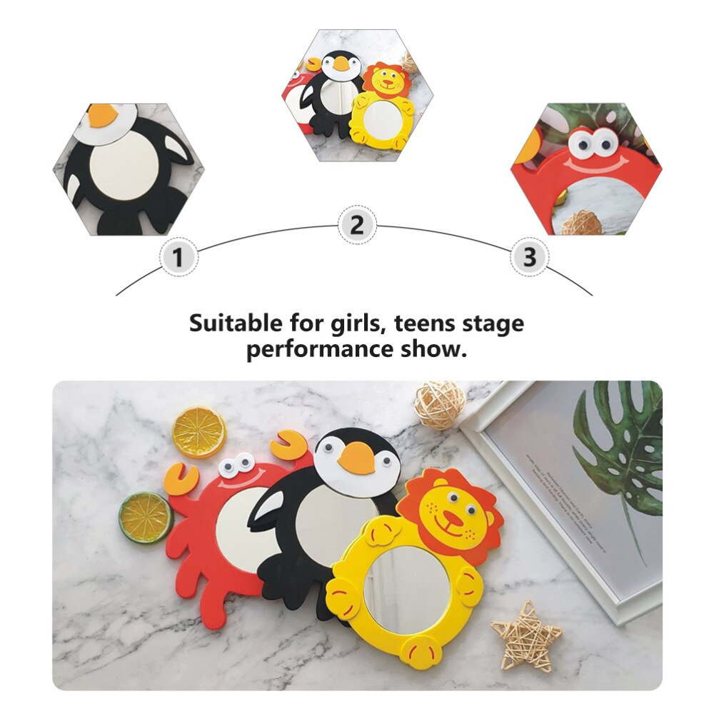 3Pcs Animal Shaped Mirror Children Performance Mir... – Grandado