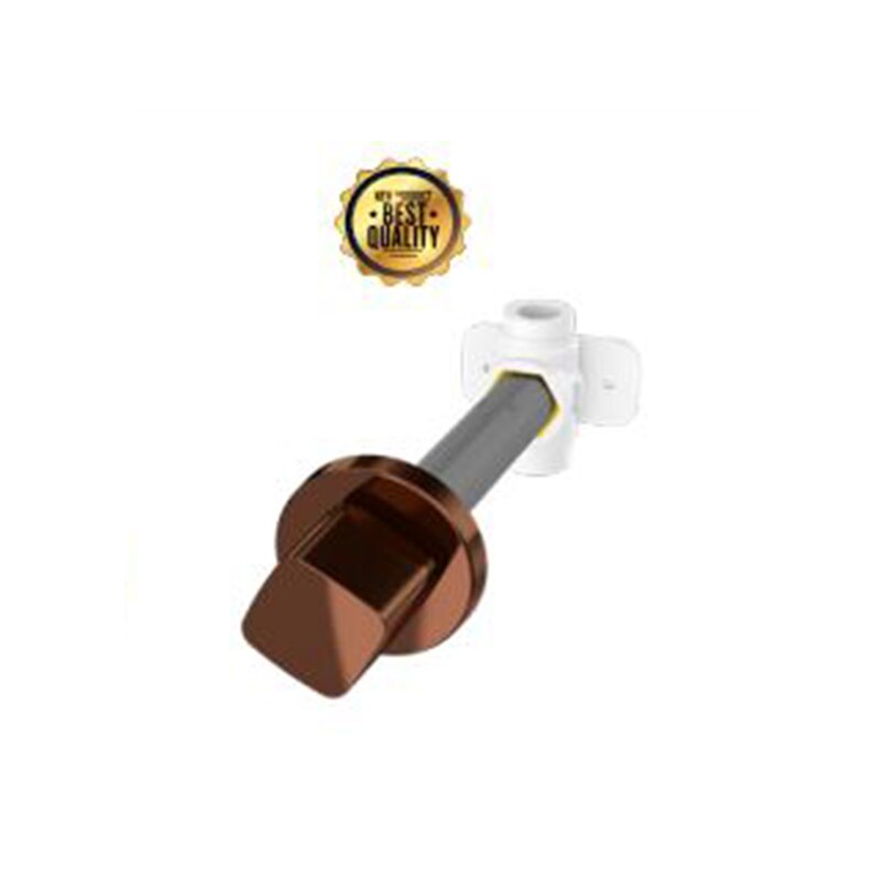 BUILT-IN STOP VALVE FOR CONCEALED INSTALLATION - BRONZE SQUARE – Grandado