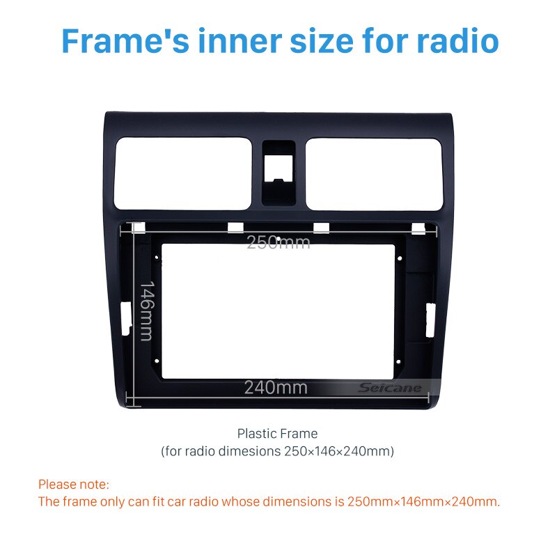 Seicane Car Radio Frame 10.1 inch Fascia Black Ste... – Grandado