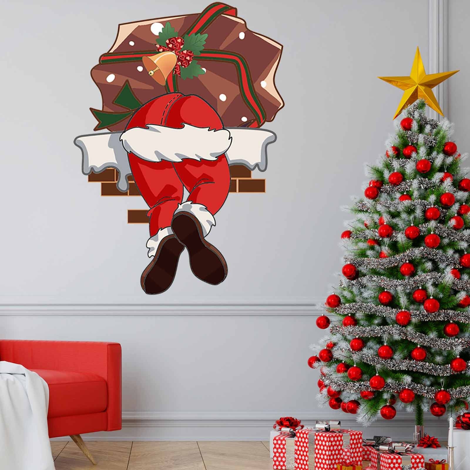 Merry Christmas Wall Stickers For Santa Claus Deco... – Grandado