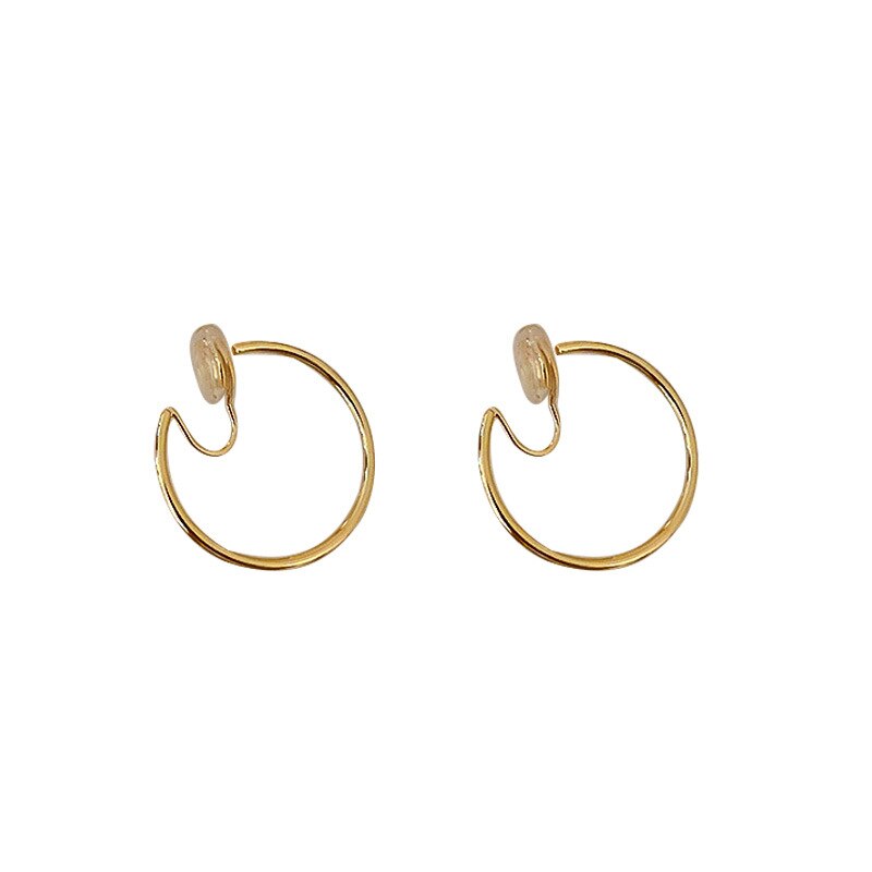 Clip Earrings Metal Trendy Round Women Circle Ear ... – Grandado