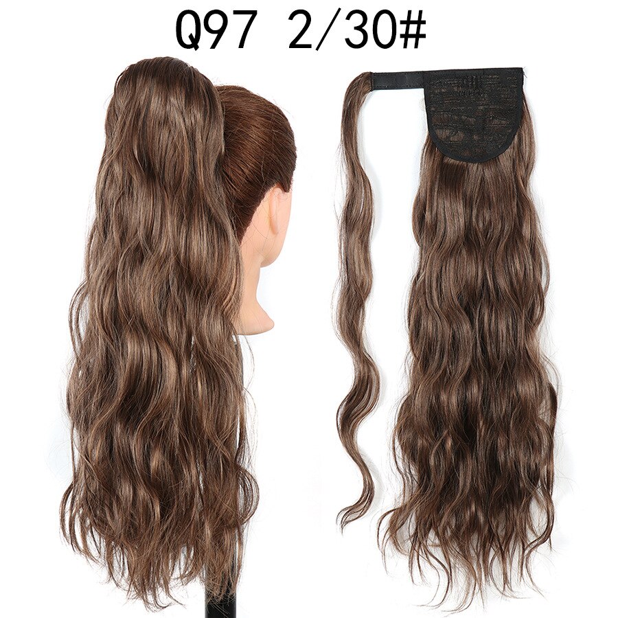 Synthetic Wave Ponytail Long Hollywood Wave Ponyta... – Vicedeal