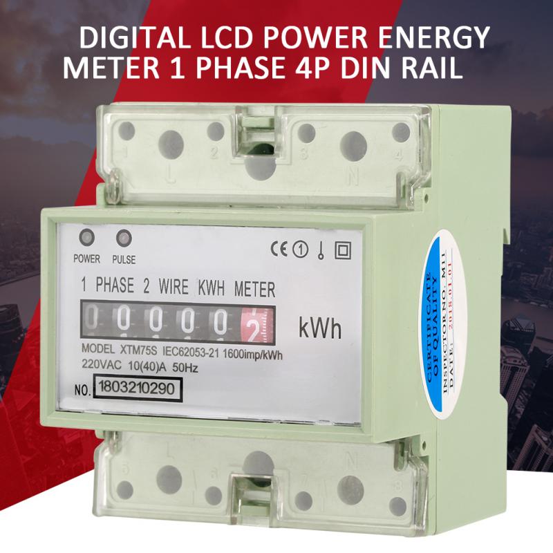 220V 10(40)A Digital 1-phase 2 Wire 4P DIN-Rail El... – Vicedeal