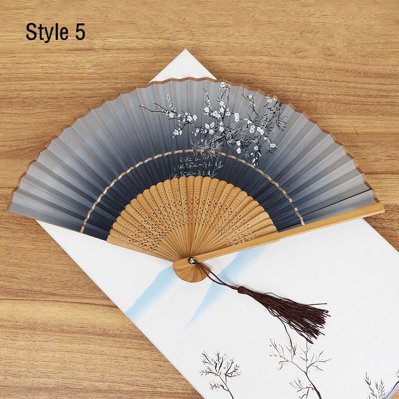 Chinese Style Carved Bamboo Craft Fan Two Sections... – Grandado