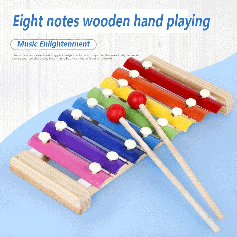 Eight notes wooden hand piano Music Enlightenment ... – Grandado