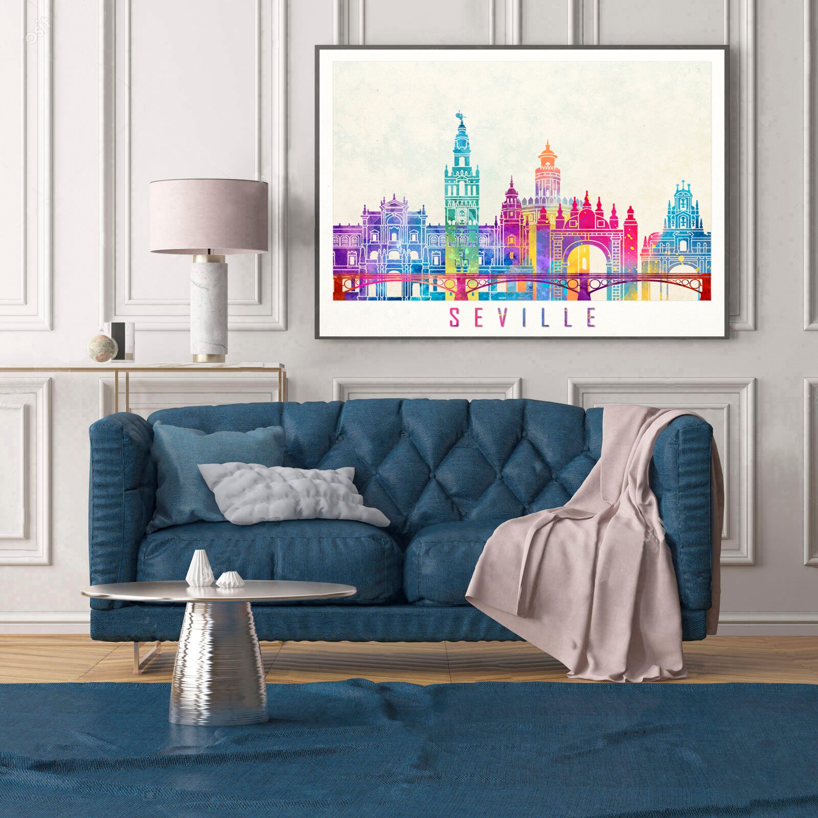 Sevilla Skyline Poster - Lámina Artistica Decoraci... – Vicedeal
