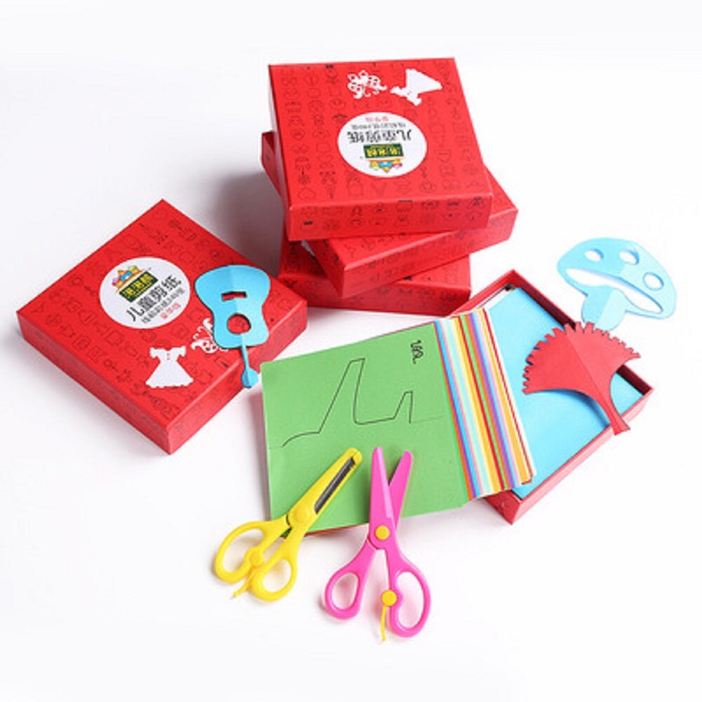 96pcs/set Cartoon Colorful Paper Folding Cutting H... – Grandado