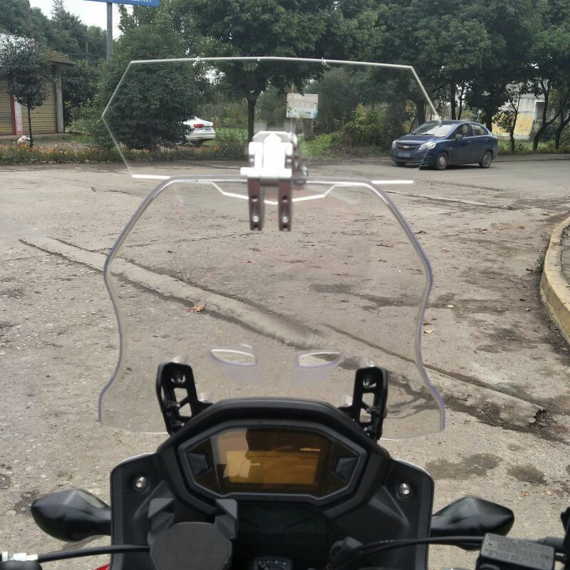 Motorcycle Plastic Adjustable Clip On Windshield W... – Grandado