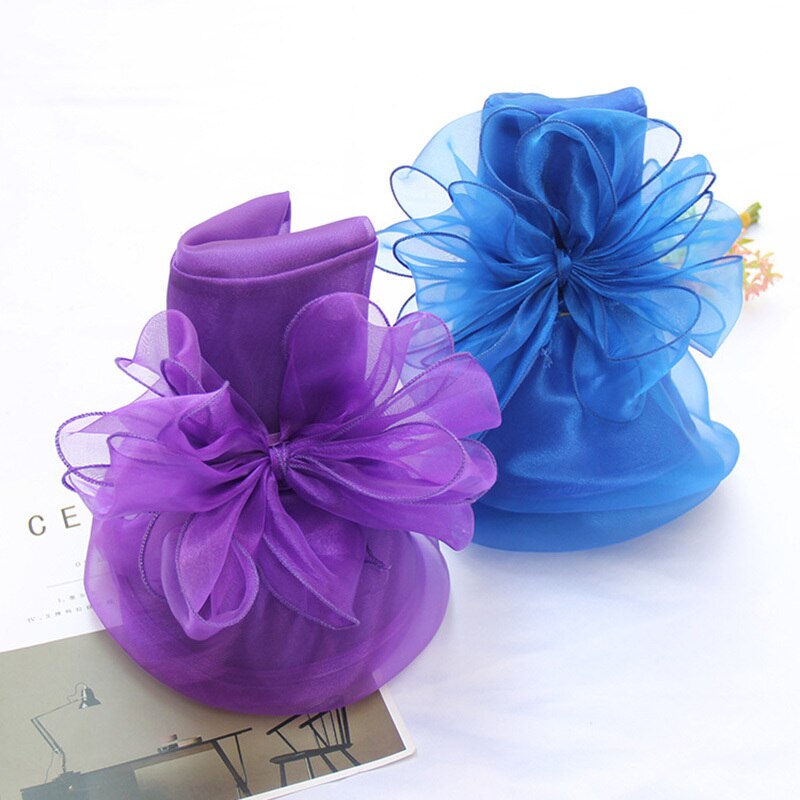 Vintage Double Layers Organza Sun Hats for Women F... – Vicedeal