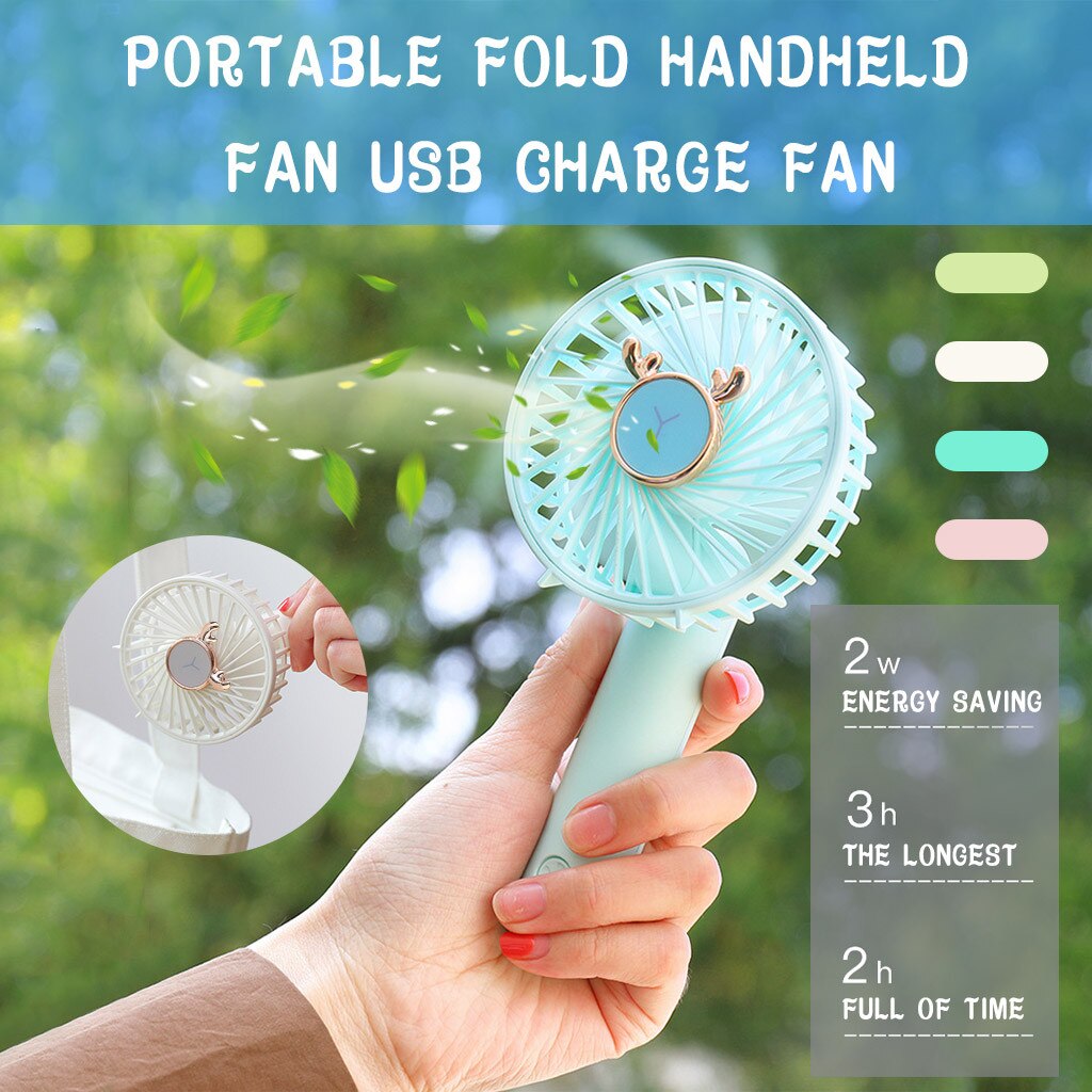 Portable Fold Handheld Fan Usb Lading Fan Speed Ve... – Grandado