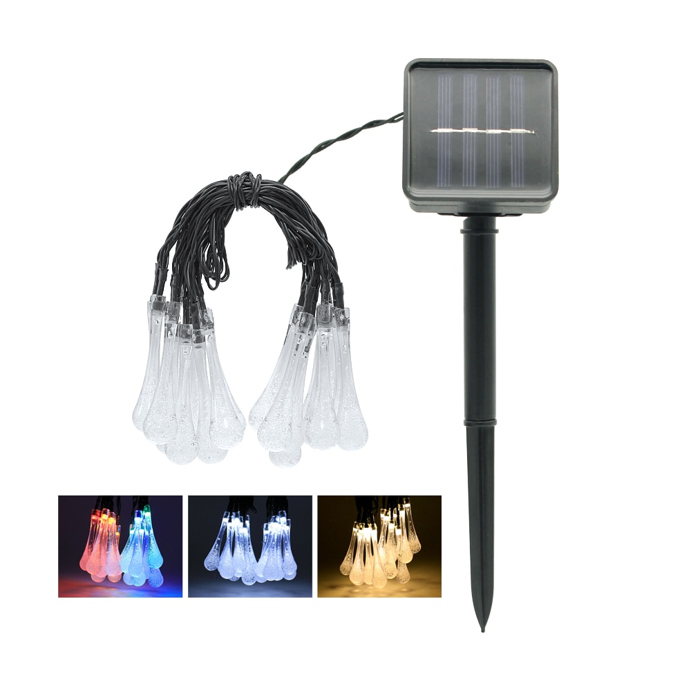 4.8M 6M Solar LED String Lights Flash Water Fairy ... – Grandado