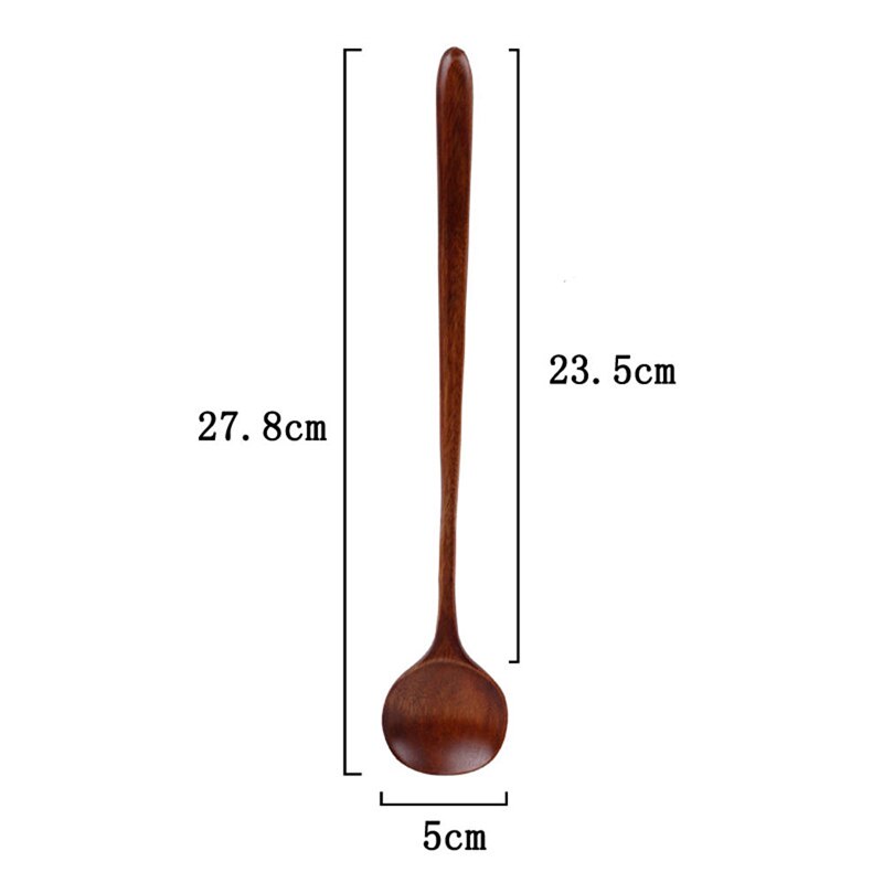 Kitchen Long Handle Wooden Spoon Natural Bamboo Te... – Vicedeal