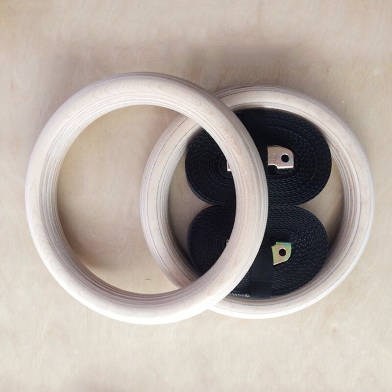 Wooden 28mm Exercise Fitness Gymnastic Rings Gym E... – Grandado