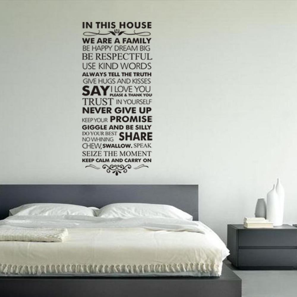 In Dit Huis Familie Regels Home Decor Quotes Muurt... – Grandado