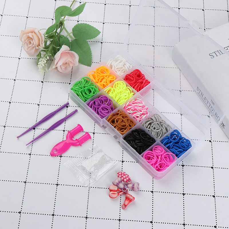 600Pcs/Box Rubber Loom Bands Girl Elastic Band for... – Grandado