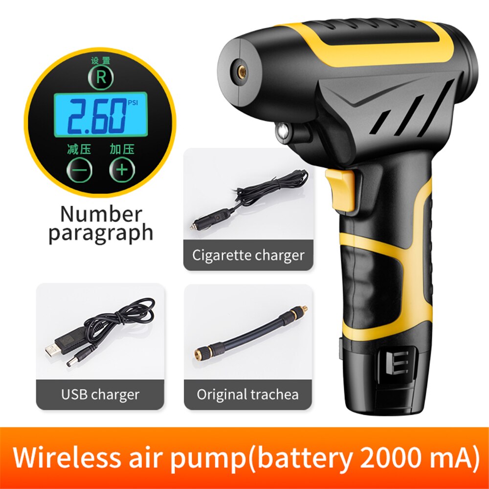 120W Wireless Car Air Compressor Handheld USB Rech... – Grandado