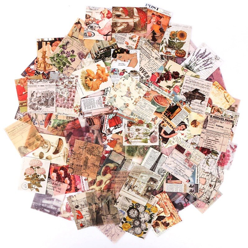 400Pcs Junk Journal Vintage DIY Material Paper Jou... – Vicedeal