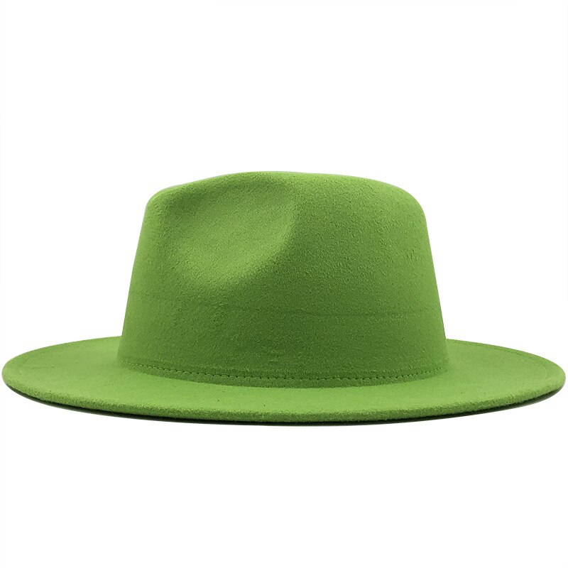 QBHAT Lime Green with Yellow Bottom Jazz Felt Hats... – Grandado