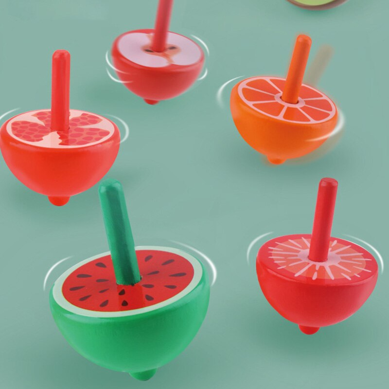 Wooden Gyro Toys Kids Mini Colored Fruits Anti Str... – Grandado
