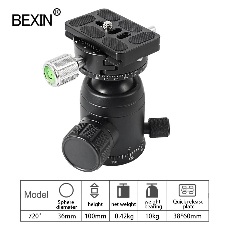 BEXIN panoramic head tripod head camera mount shoo... – Grandado
