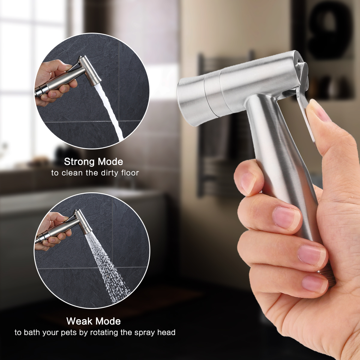Toilet Handheld Bidet Sprayer Shower With Stainles... – Grandado