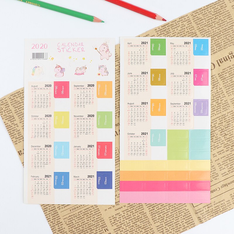 Year Calendar Stickers Index Bookmark Planner Jour... – Grandado