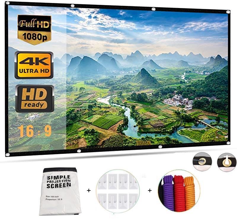 Projection Screen 16:9 Metal Anti Light Curtain 10... – Vicedeal