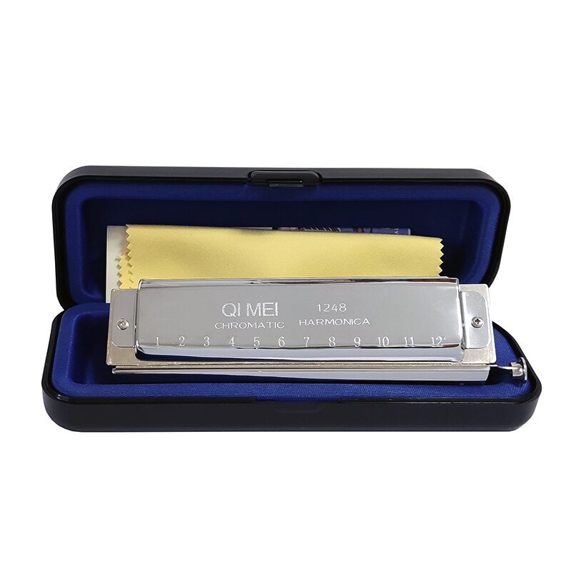Qimei 12 otwory harmonijka chromatyczna usta organ... – Grandado