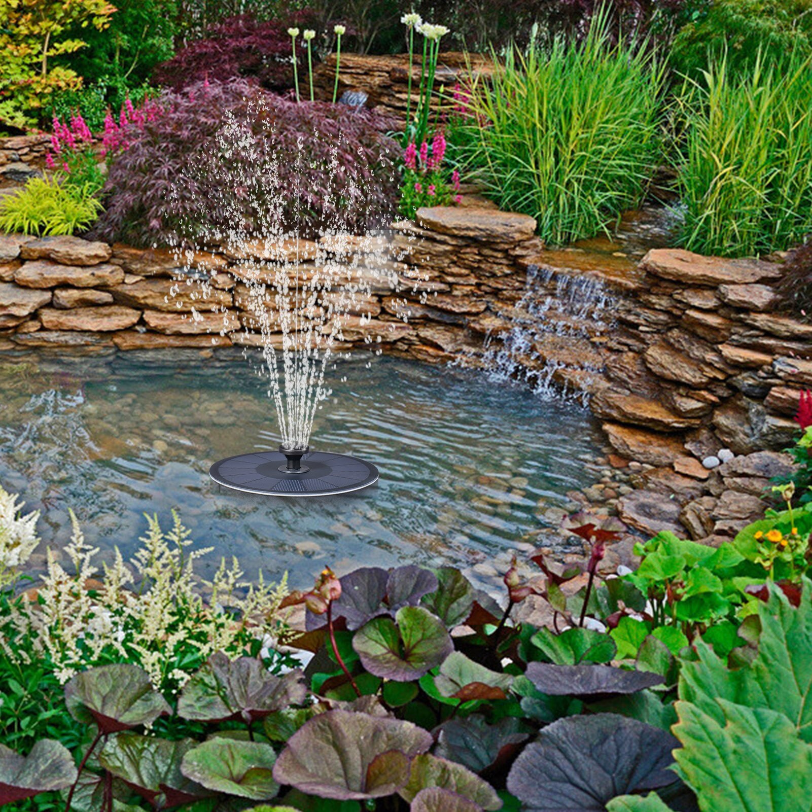 7V 2.2W Solar Fountain IP68 Anti-collision Bar Gar... – Grandado