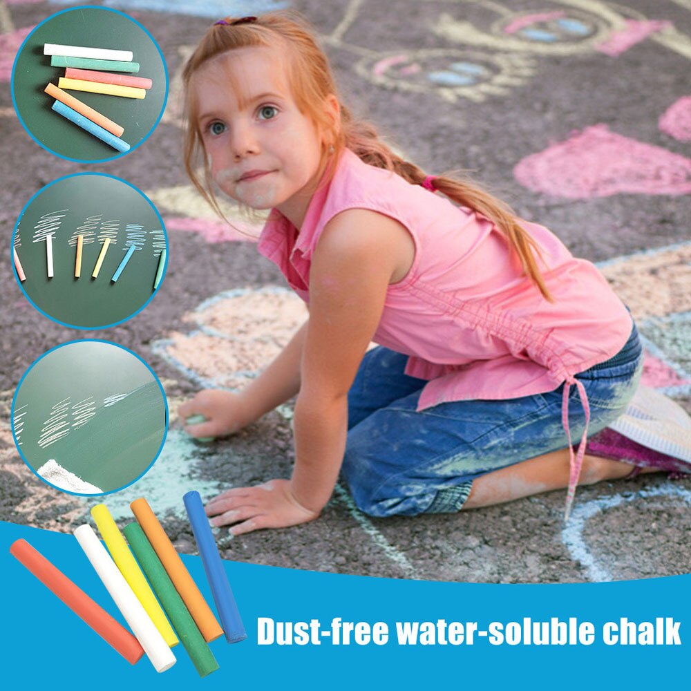 12 Pcs/Set Of Chalks Coloured Chalk Sticks Water-S... – Vicedeal