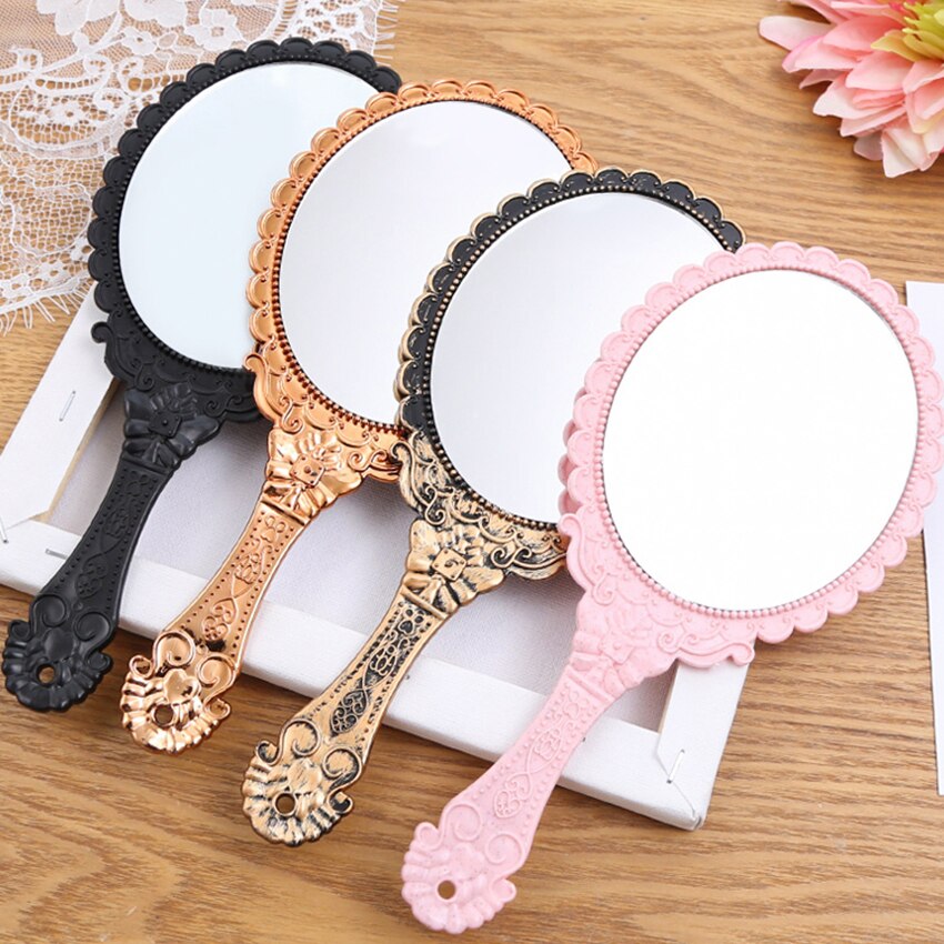 Oval Hand Mirror Vintage Handheld Mirror with Hand... – Vicedeal