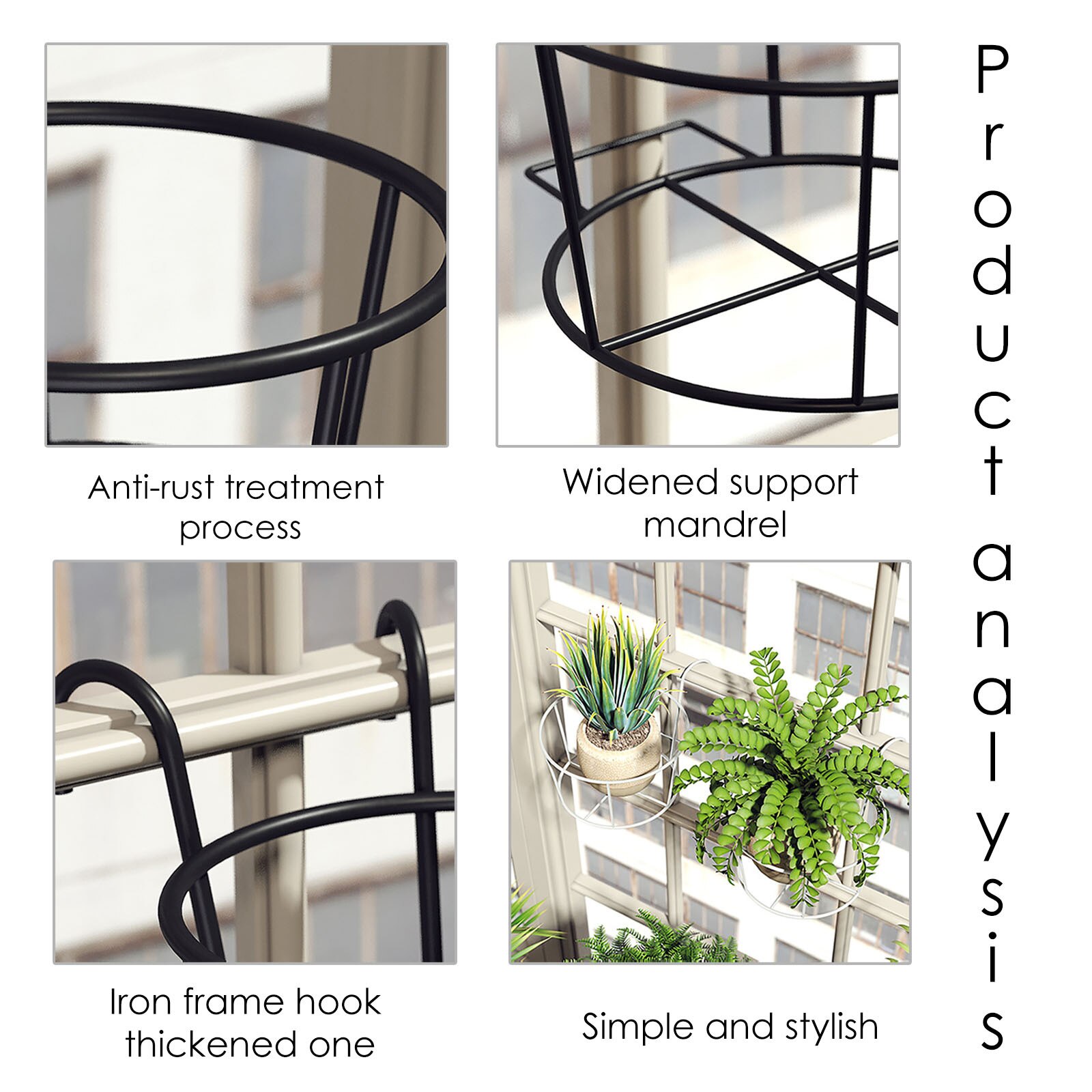 Metal Plant Stand Metal Art Hanging Baskets Flower... – Grandado