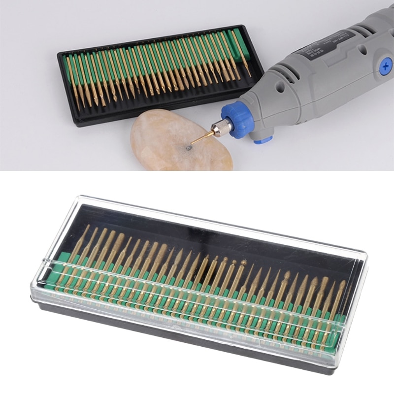 30Pcs 3mm Titanium Coated Diamond Burs Bit Set Dre... – Vicedeal