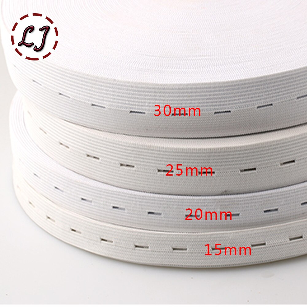 15mm 20mm 25mm 30mm black white Buttonhole elastic... – Grandado