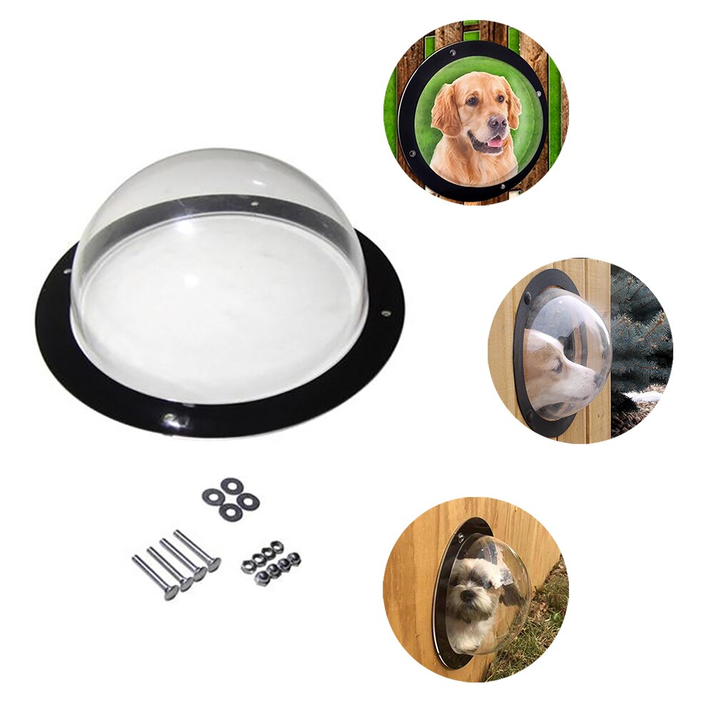 Acrylic Pet Dog Fence Window Cats Dogs Peek Bubble... – Grandado