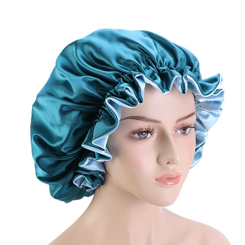 Extra Large Satin Sleep Cap Bathroom Shower Cap Pr... – Grandado